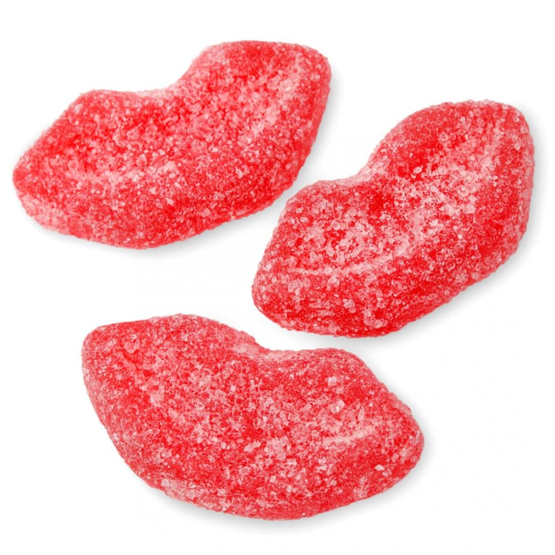Sour Pucker Lips Bulk Bag With Candy Scoop, Tri Colored Gummy Lips ...
