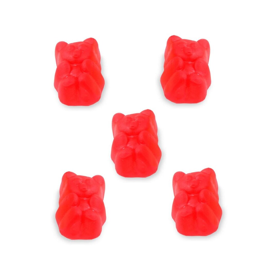 Red Gummy Bears, Gummie Bears in Single Red Color, Fun Fact Bag - Etsy