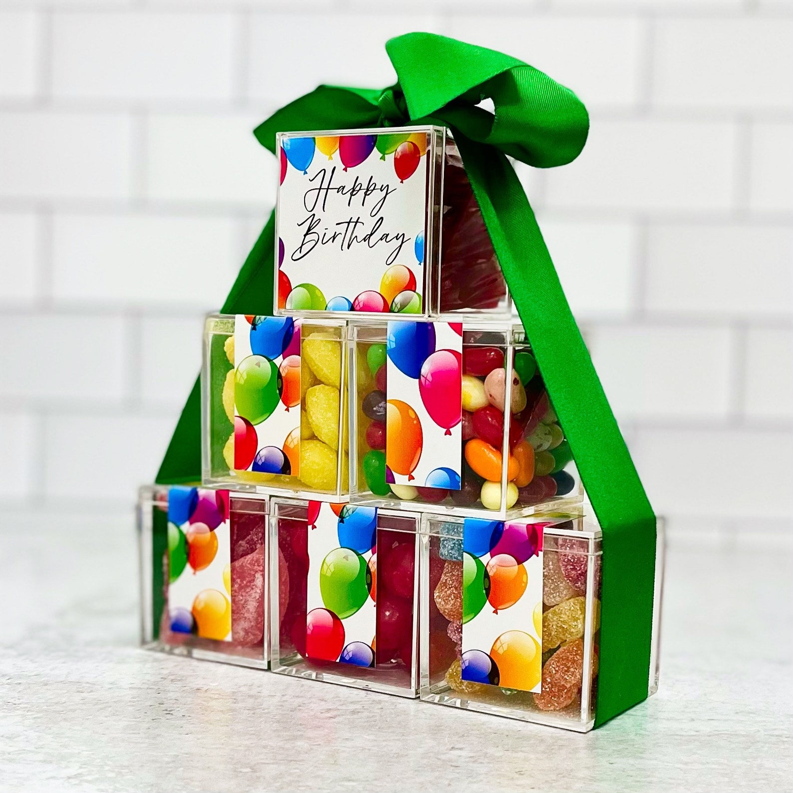 Happy Birthday Candy Tower Candy Gift Birthday Gift Kosher - Etsy