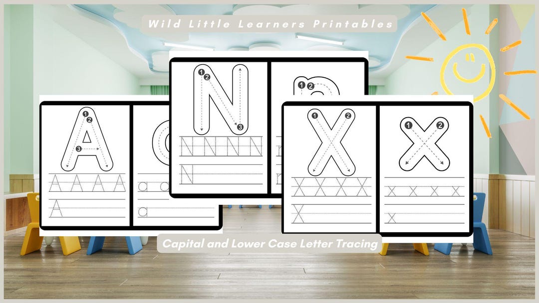 Alphabet Tracing Practice Sheets | A–Z Uppercase & Lowercase ...