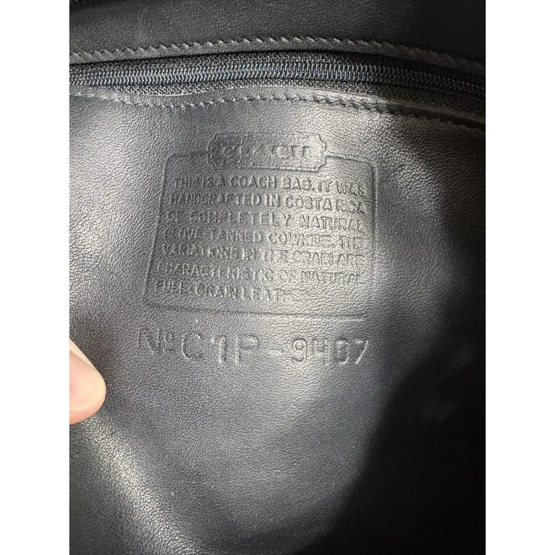 Vintage Coach 9407 Black Leather Legacy Shoulder Bag Slim Handbag Purse ...