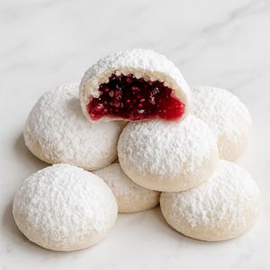 Raspberry Almond Snow Cookies: A Sweet Holiday Magic (instant PDF ...