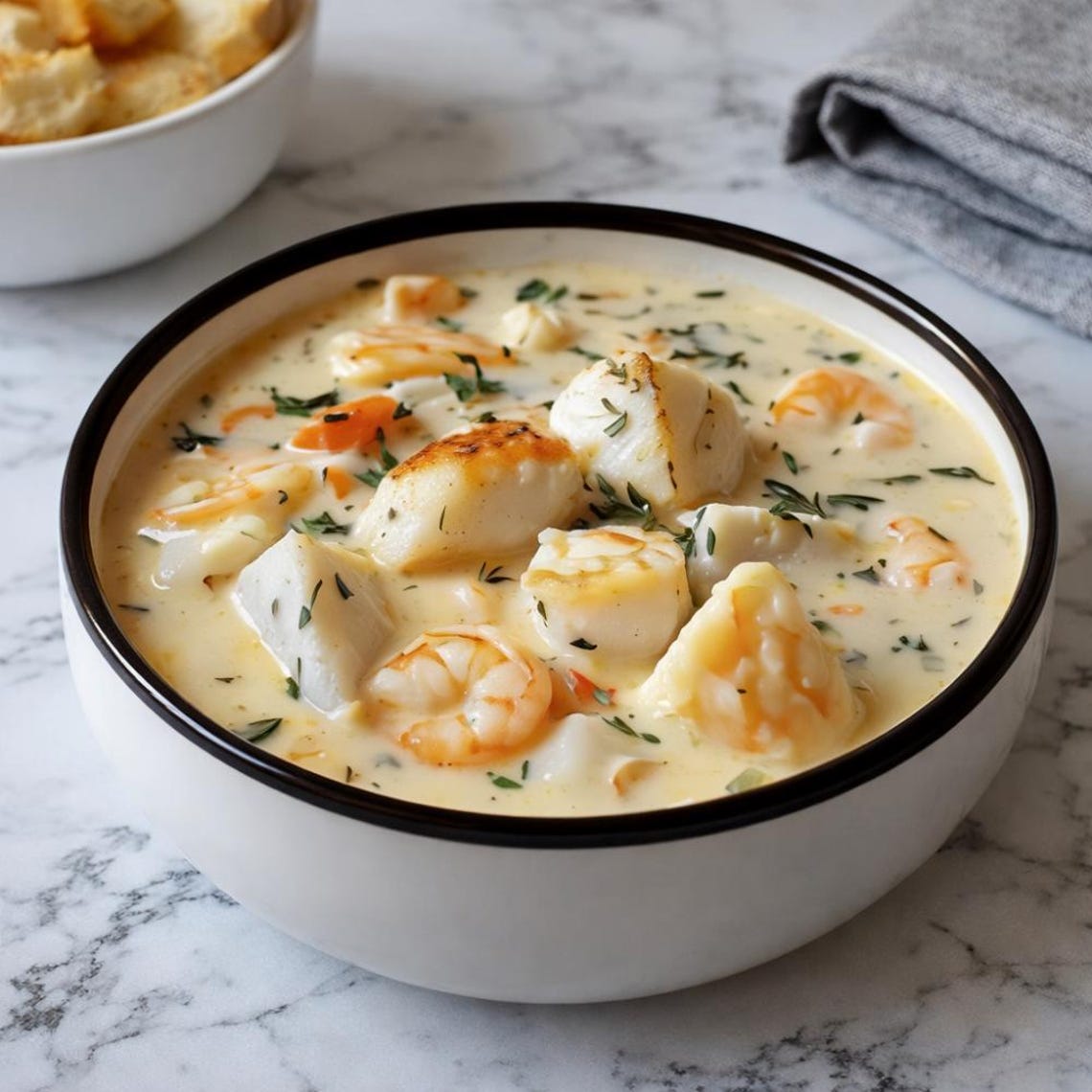 Creamy Atlantic Seafood Chowder for Comfort Evenings (instant PDF ...