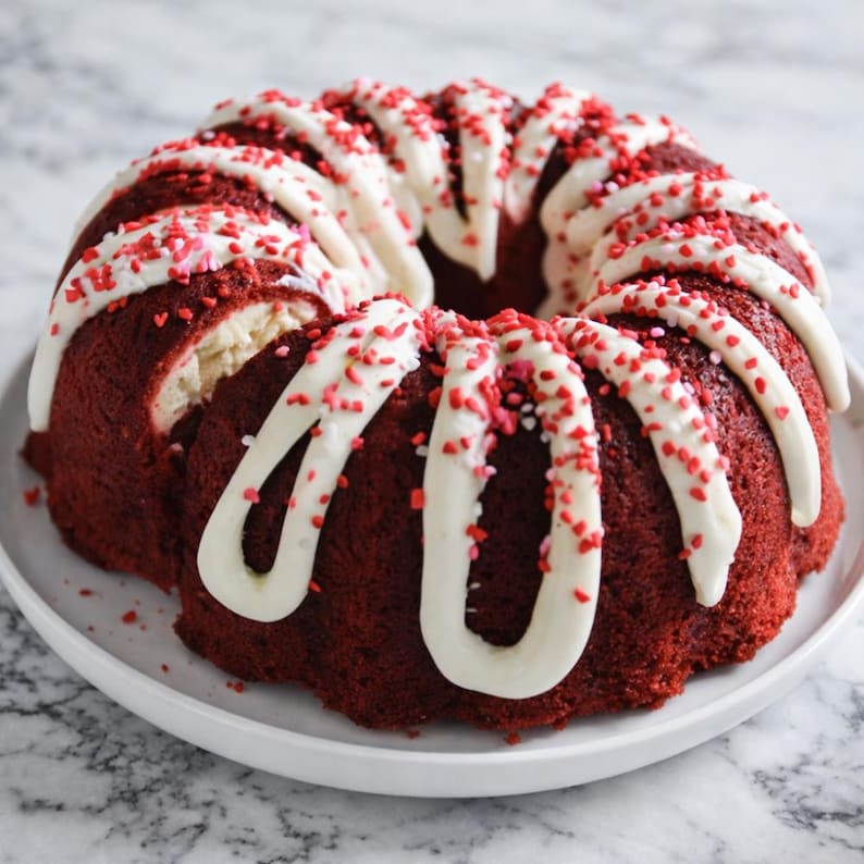 Red Velvet Cream Cheese Bundt Cake (instant PDF Download) - Etsy
