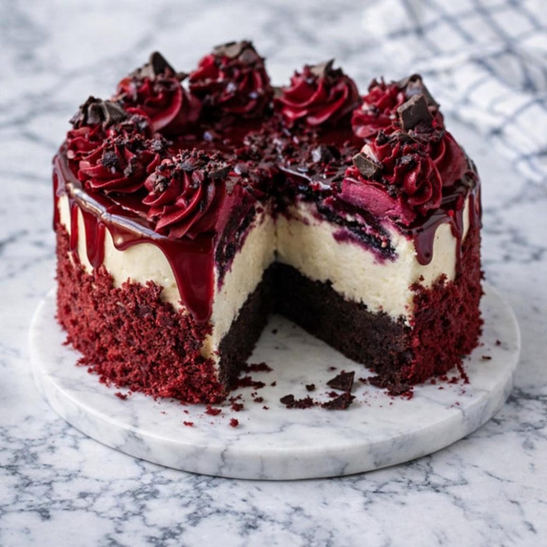 Red Velvet Decadent Cheesecake Layer Cake (instant PDF Download) - Etsy