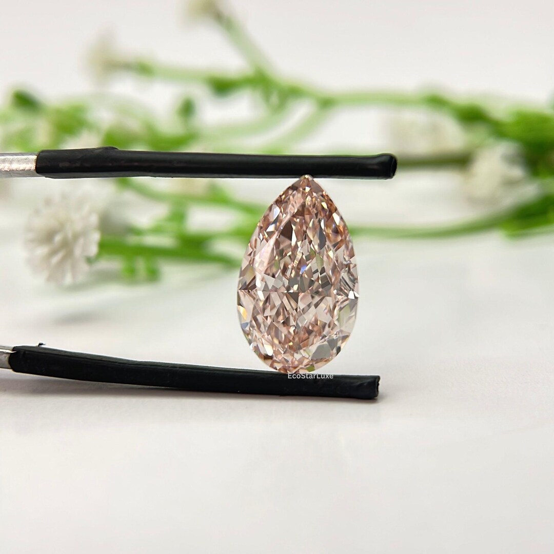 8.54 CT Pear Modified Fancy Intense Pink Lab Diamond | IGI Certified ...