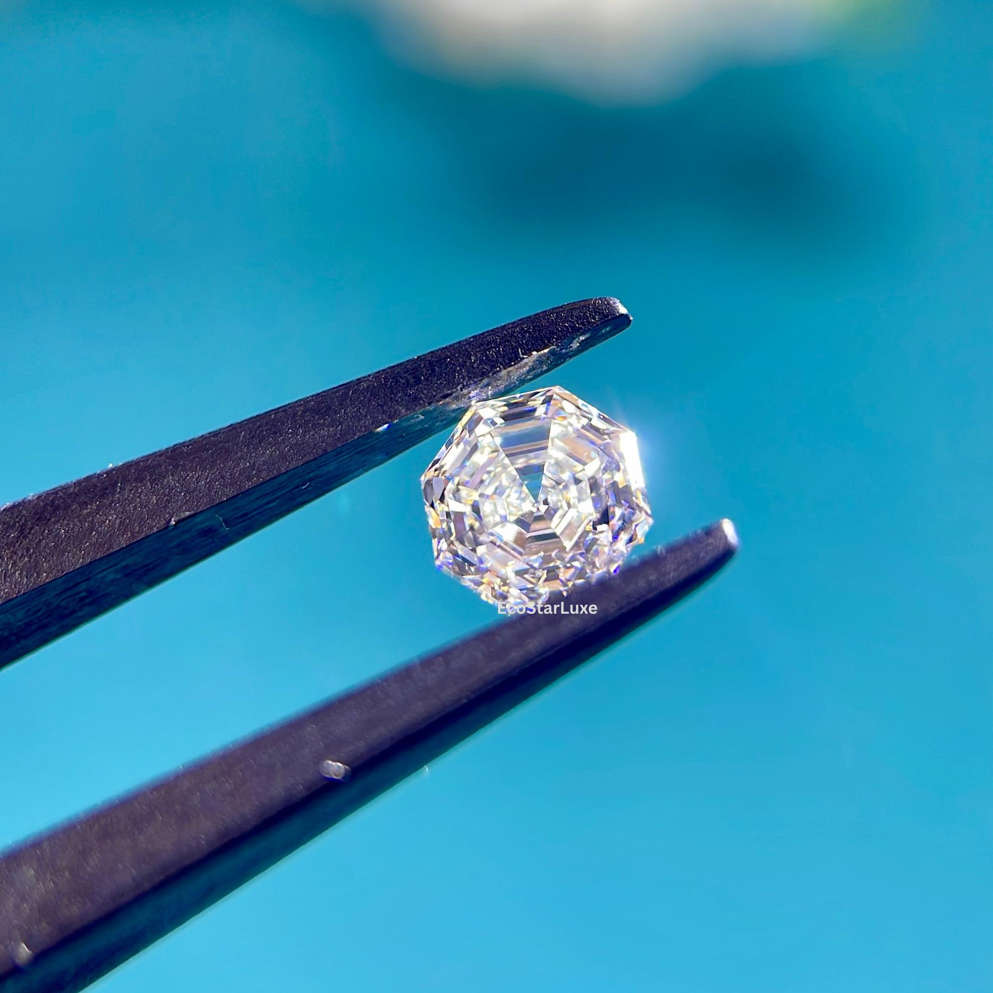 Octagon Cut Lab Grown Loose Diamond, D-E VVS Clarity Eco Friendly ...