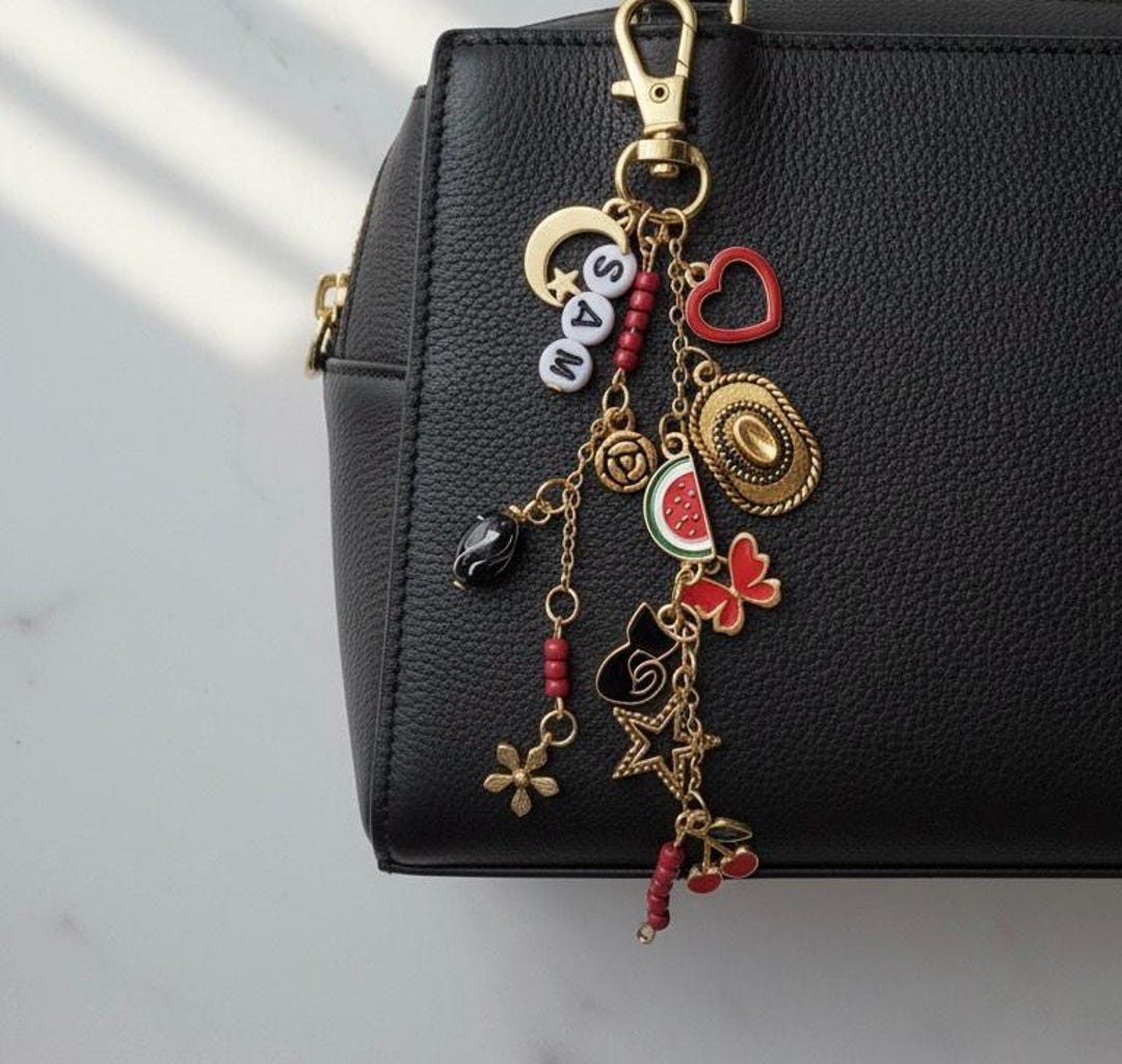 Custom Charm Keychain: Personalized Handbag & Car Accessory - Etsy