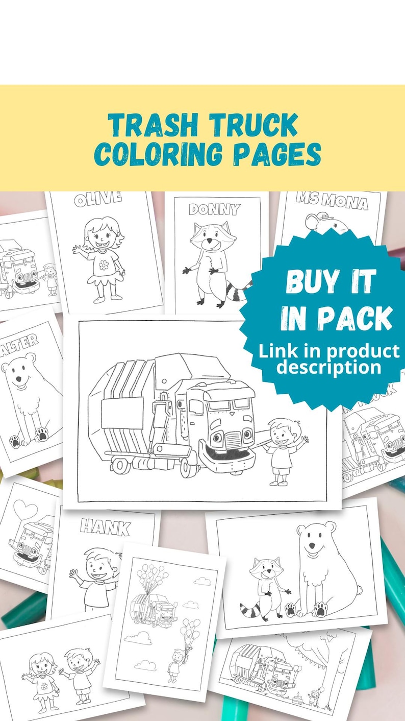 Trash Truck Reward Chart Behaivour Chart Printable DIY Digital Download ...