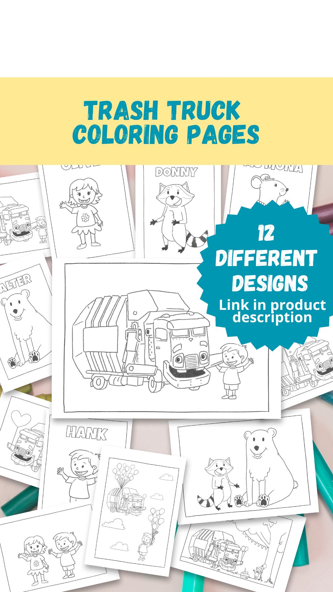 Printable Trash Truck Netflix Birthday Banderines Banners Gran Camión ...