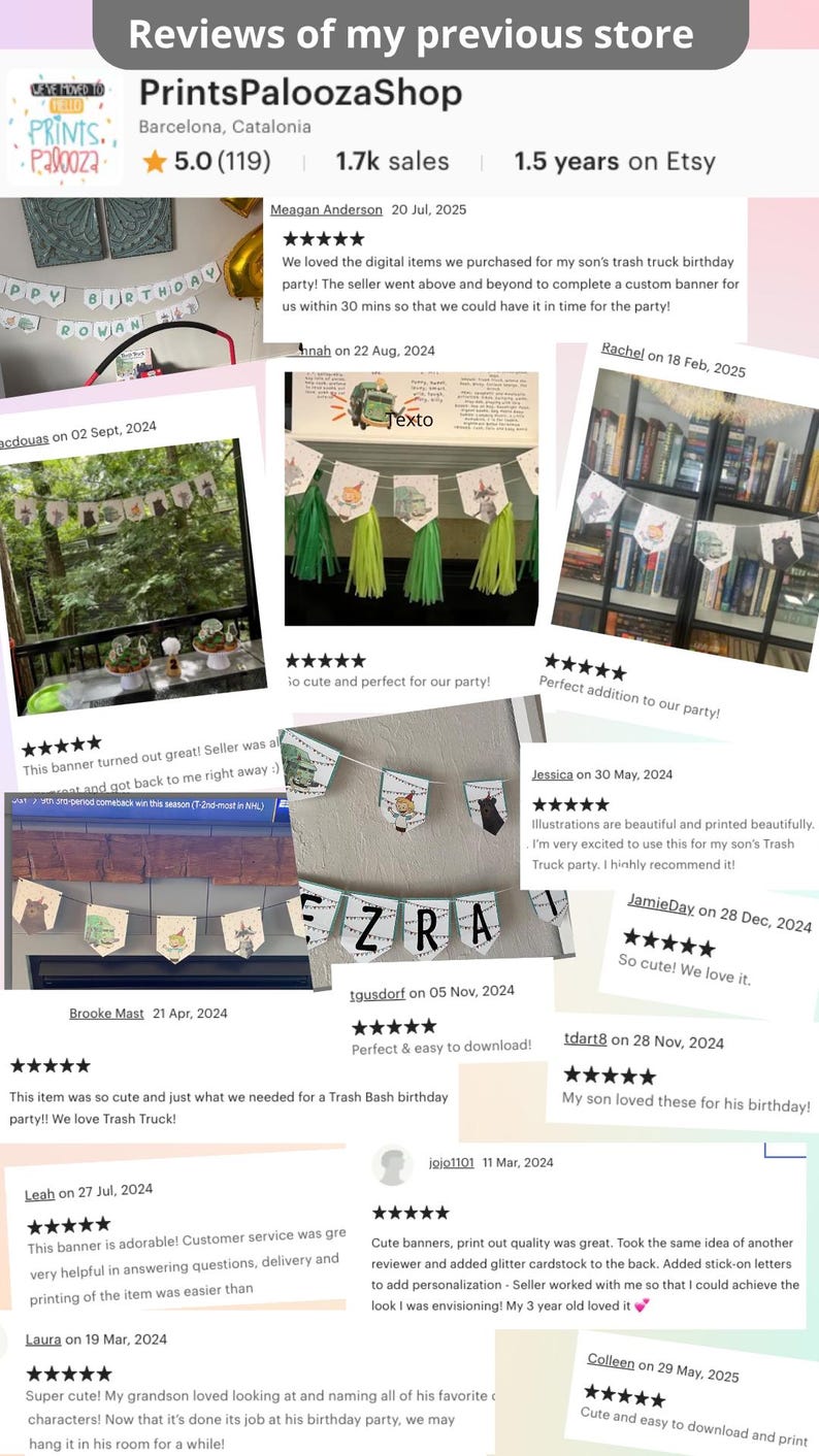 Printable Trash Truck Netflix Birthday Banderines Banners Gran Camión ...