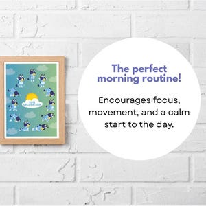 Bluey Sun Salutation Kids Yoga Poster | Educational Printable Wall Art ...