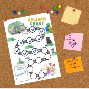 Trash Truck Reward Chart Behaivour Chart Printable DIY Digital Download ...