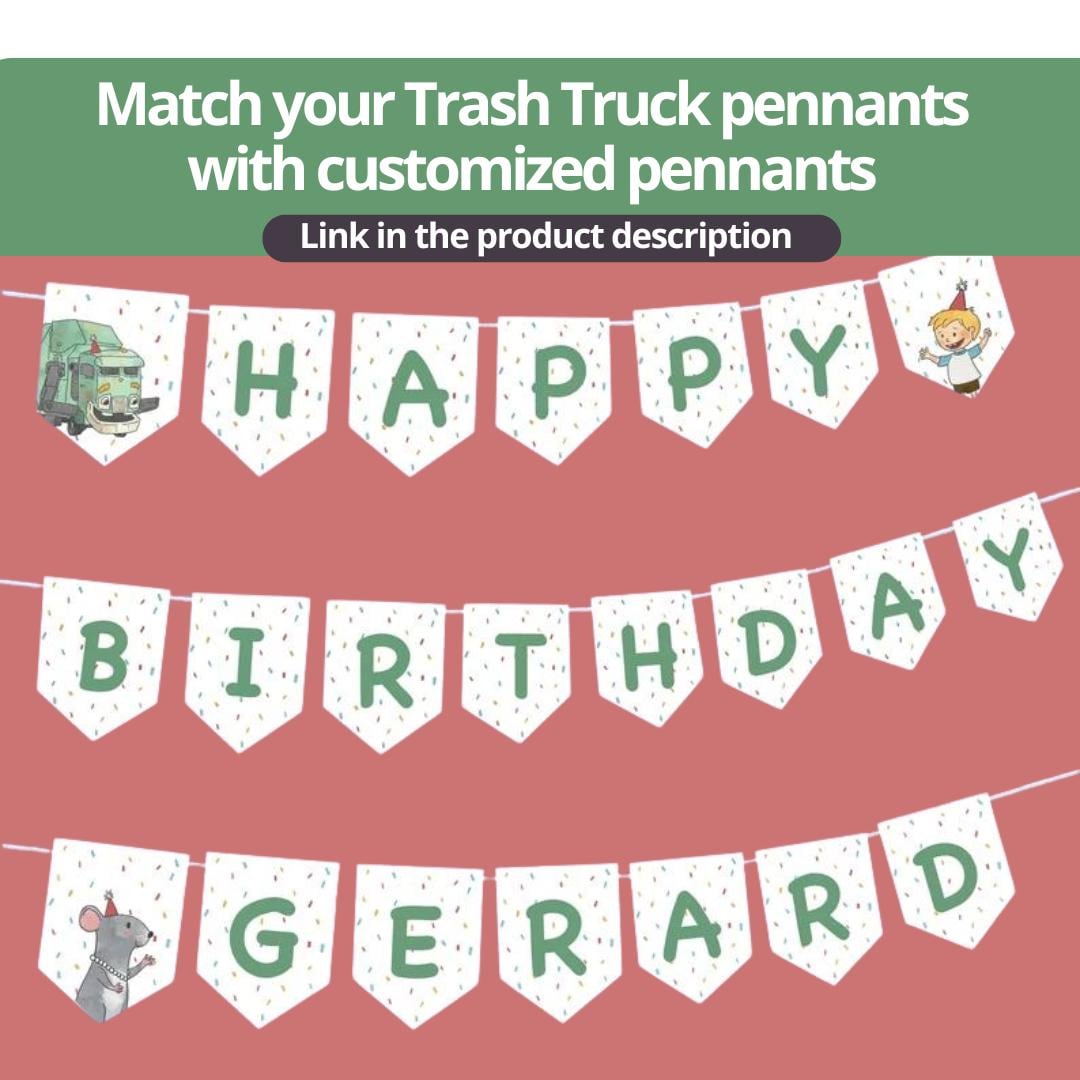 Printable Trash Truck Netflix Birthday Banderines Banners Gran Camión ...