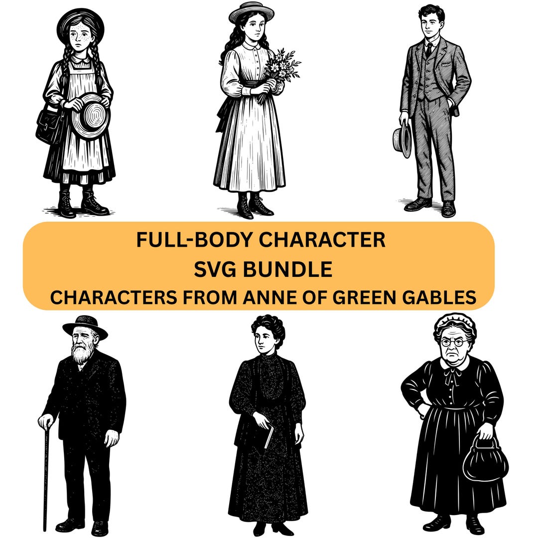 Anne of Green Gables SVG Bundle | Classic Characters PNG | 300 DPI ...