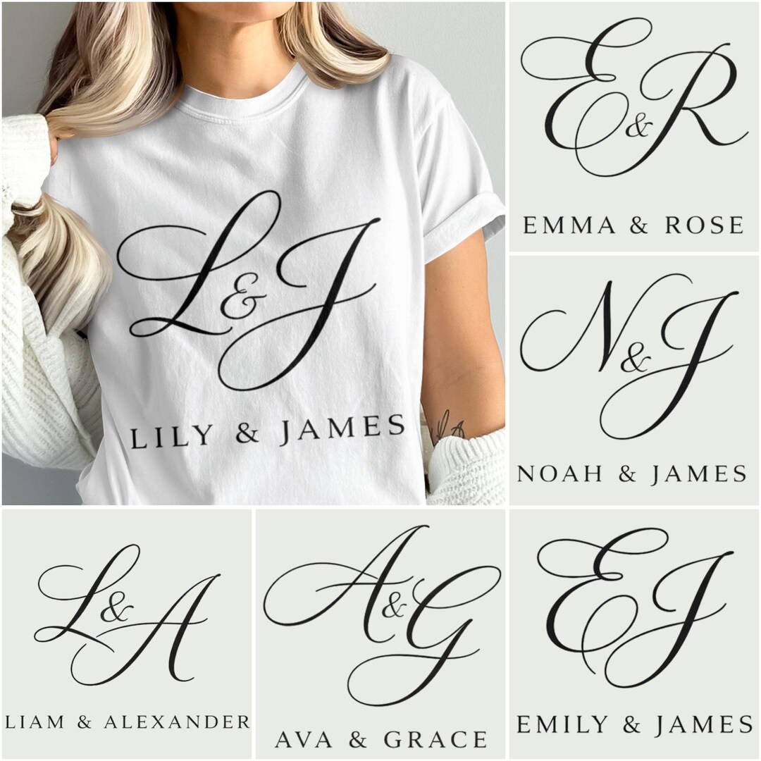 Custom Wedding Name PNG, Personalized Initials Logo Design, Digital ...