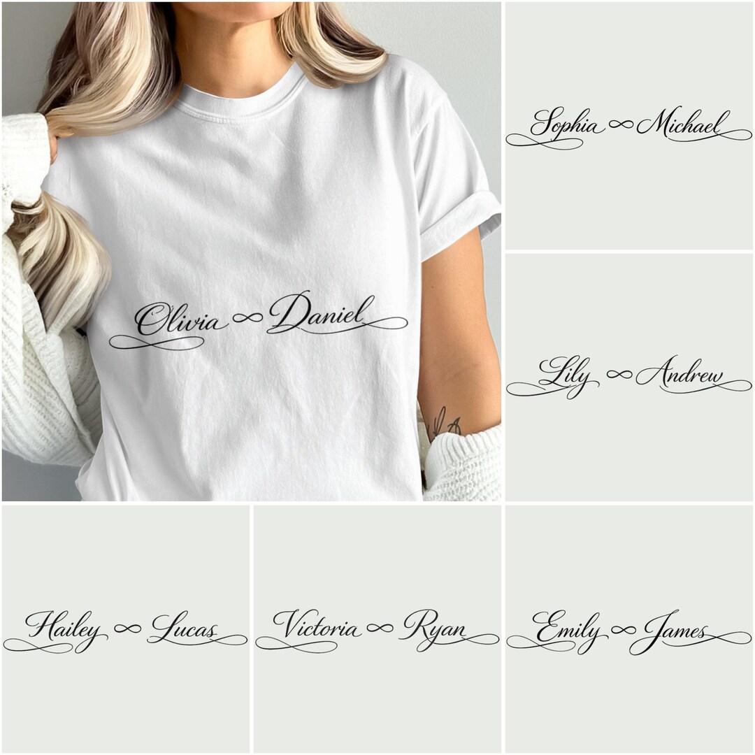 Custom Name Wedding Digital, Personalized Couple Names PNG, Anniversary ...