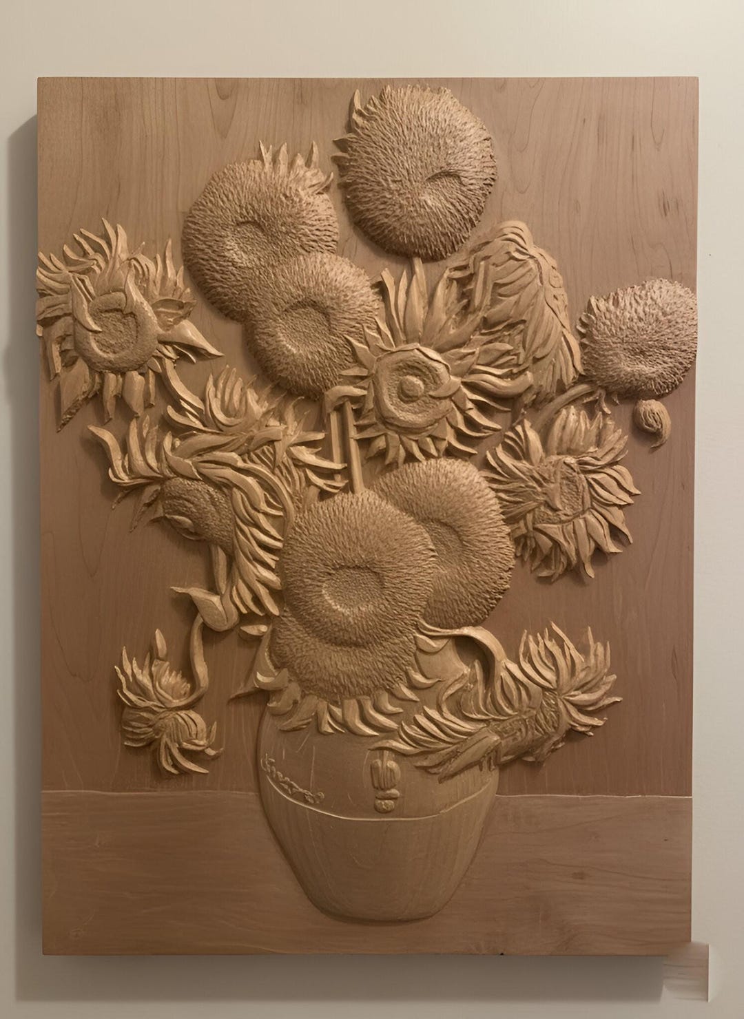 Sunflowers STL File, 3D Relief, CNC Router Carving, Digital Download ...