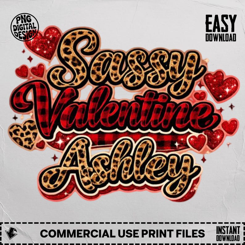 Custom Sassy Valentine Name PNG, Personalized Valentine Digital ...