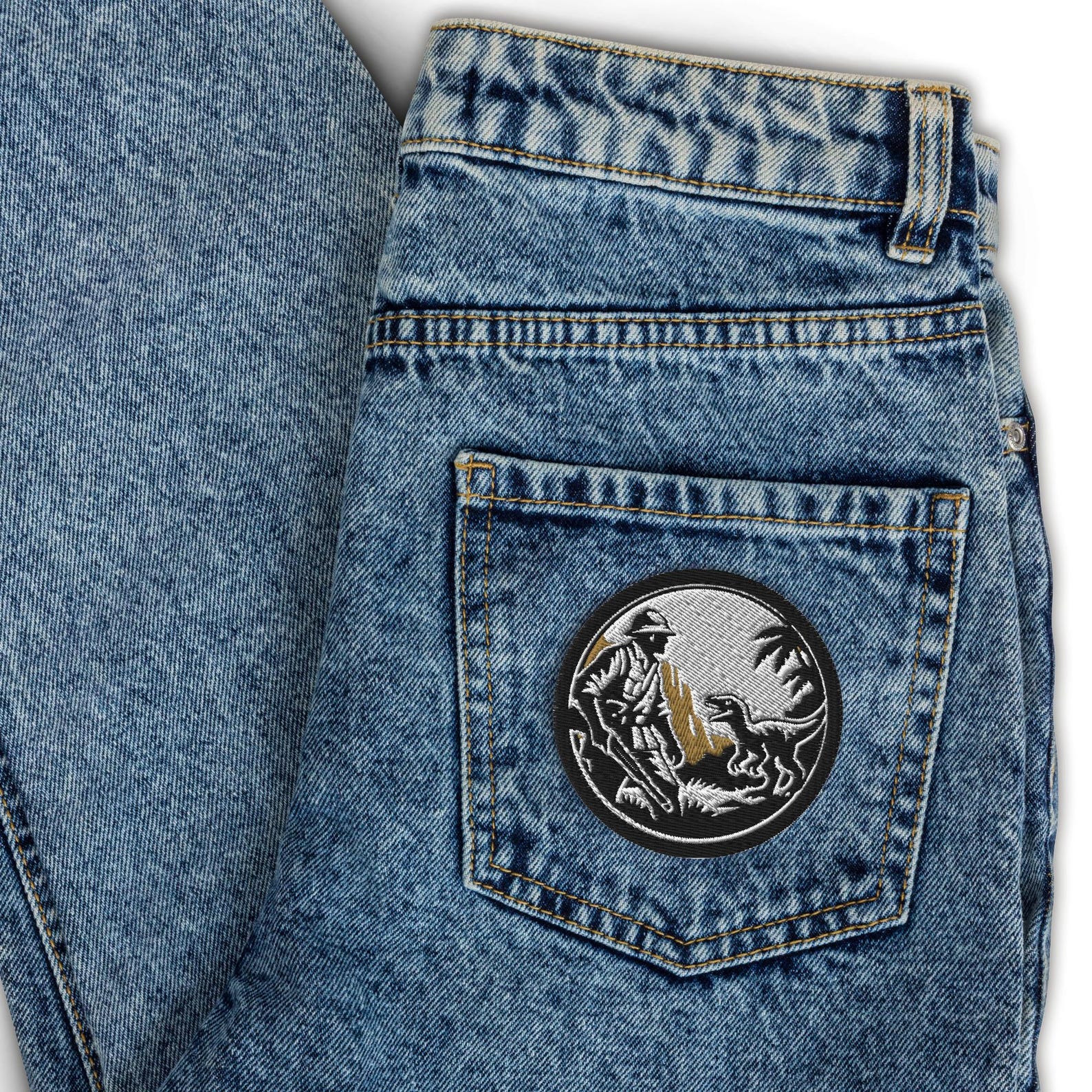 Victorian Explorer Vs Dinosaur Embroidery Patch - Etsy