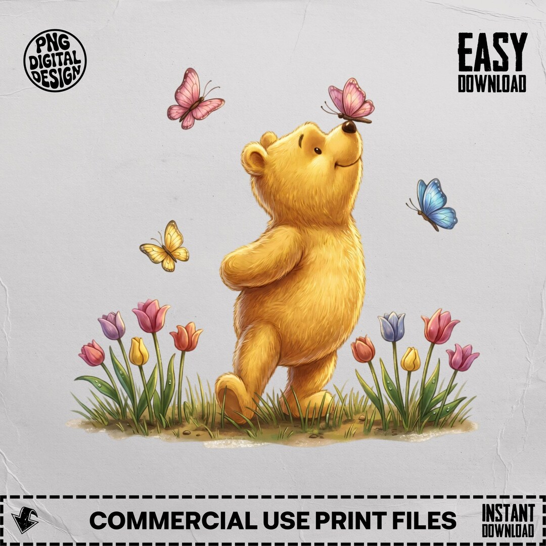 DETAILED Winnie the Pooh, Classic Illustrations, Digital Download, PNG ...
