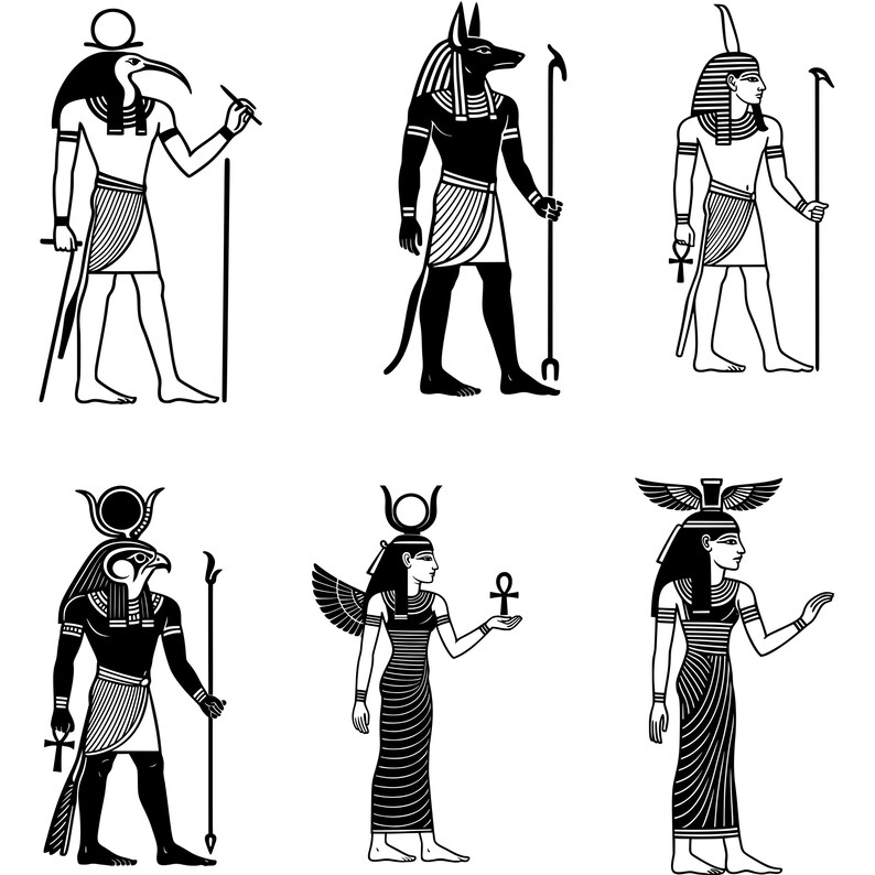 Osiris and Isis Egyptian PNG Bundle | SVG | High-res 300DPI | Shirt and ...
