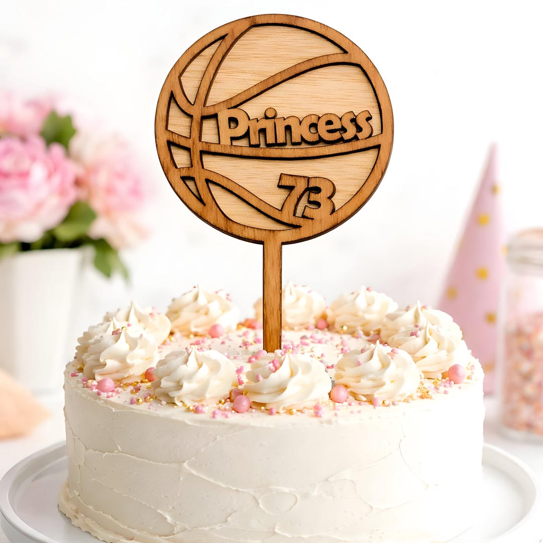 Personalized Basketball Cake Topper SVG, Laser Cut File, Custom Name ...