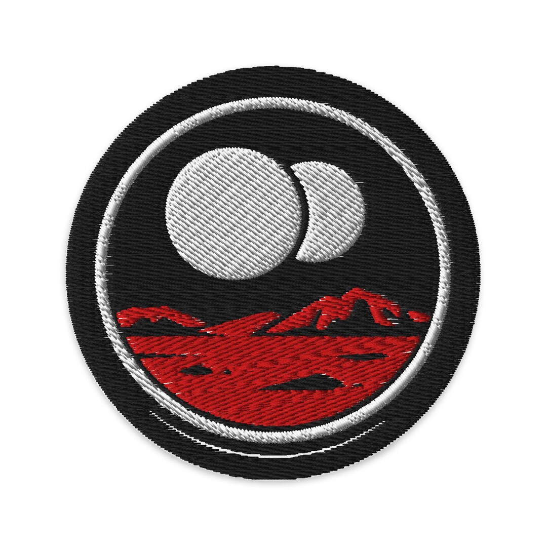 Barsoom Twin Moons Emblem Embroidery Patch - Etsy
