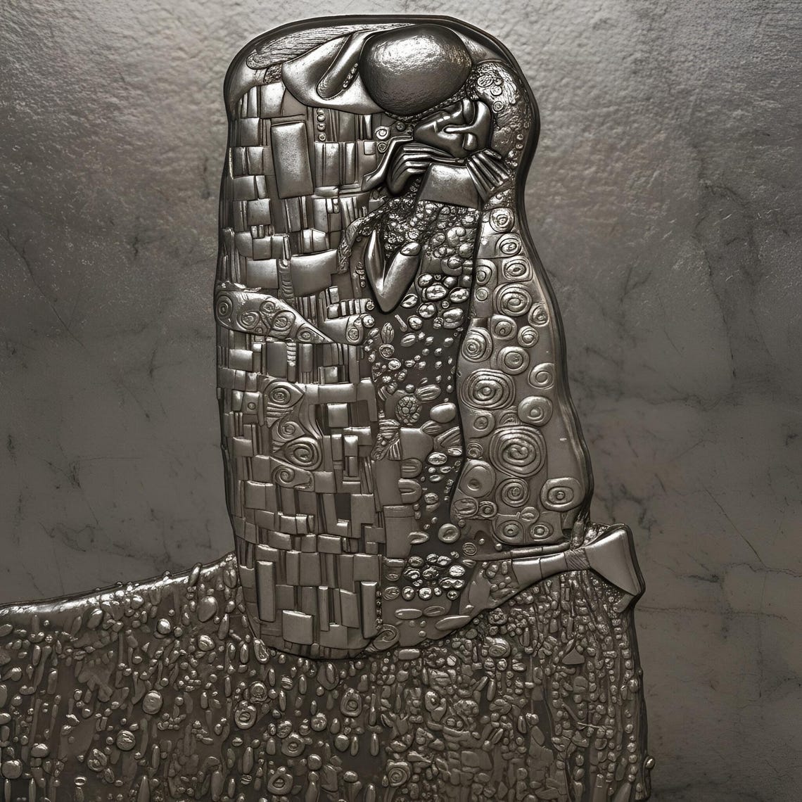 The Kiss 3D STL File, Gustav Klimt CNC Art, Digital Download for Wood ...