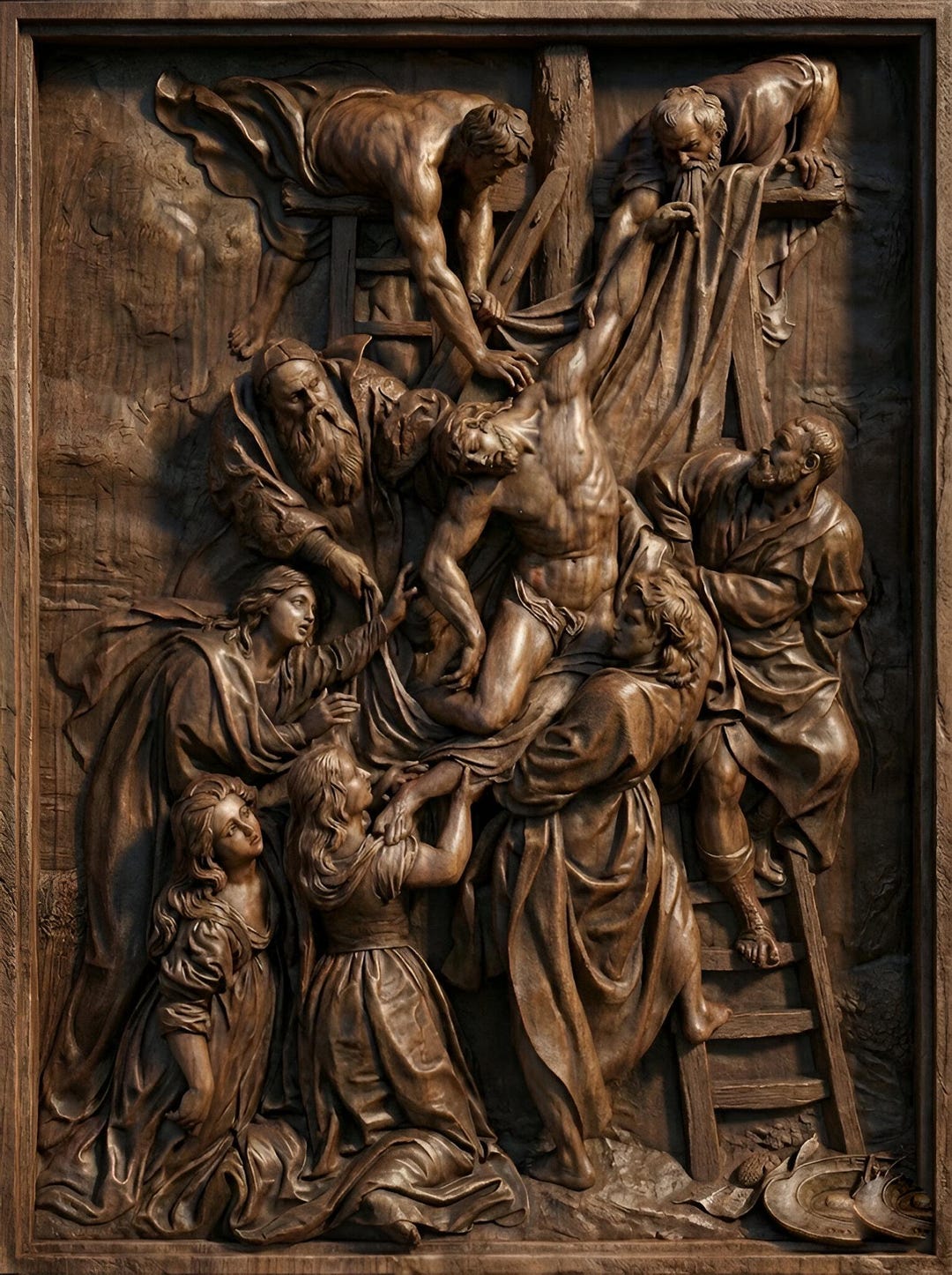 Deposition of Christ STL File, 3D Relief Model, CNC Router Engraving ...