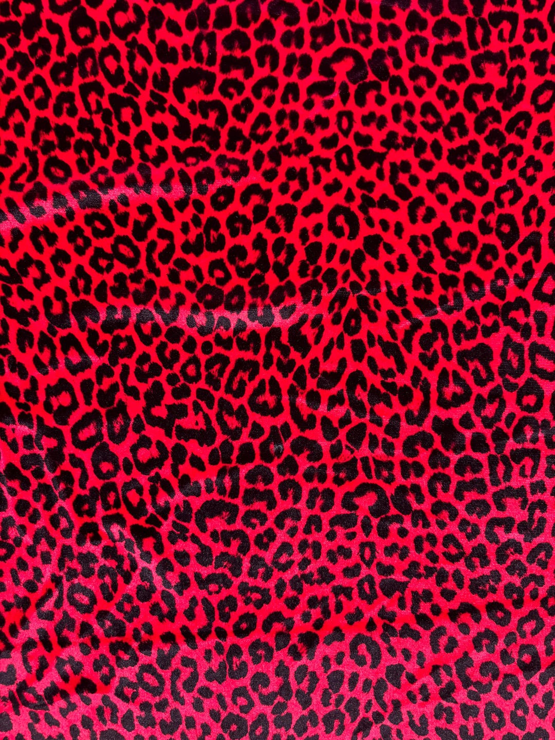 Red Leopard Print Velvet - Etsy