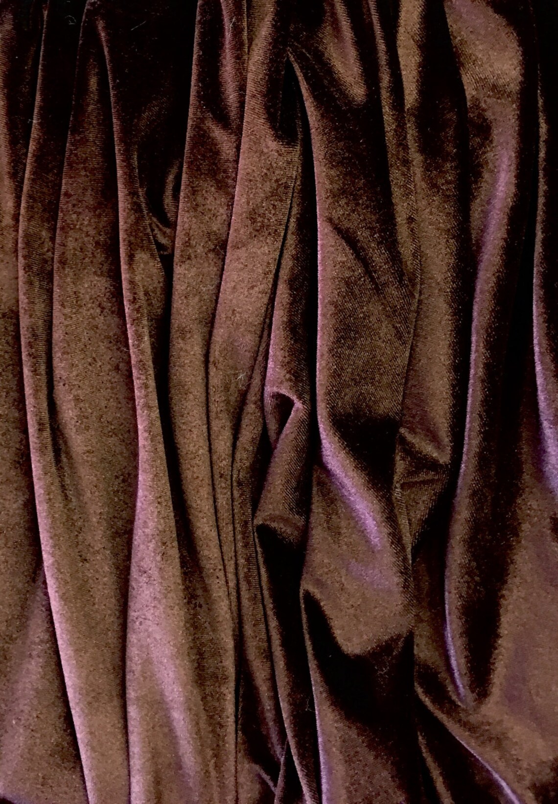 4-way Stretch Velvet Fabric Chocolate Brown | Etsy