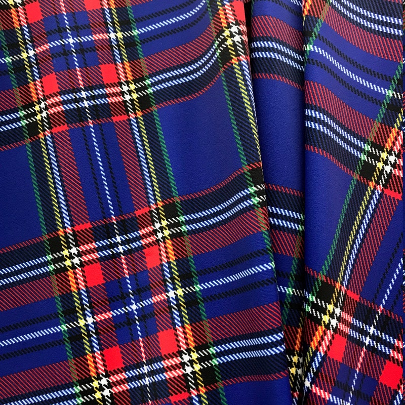 Stretch Plaid Fabric - Etsy