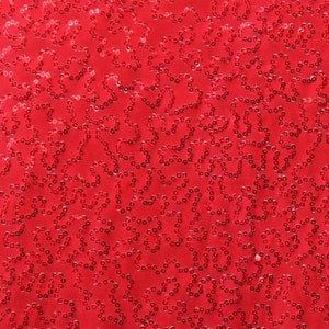 4-way Stretch Sequin Mesh Printed Fabric - Red - Etsy