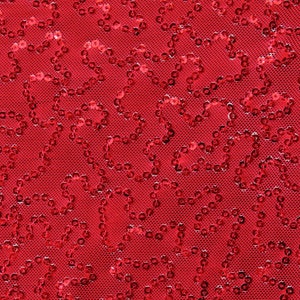 4-way Stretch Sequin Mesh Printed Fabric - Red - Etsy