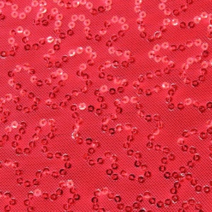 4-way Stretch Sequin Mesh Printed Fabric - Red - Etsy