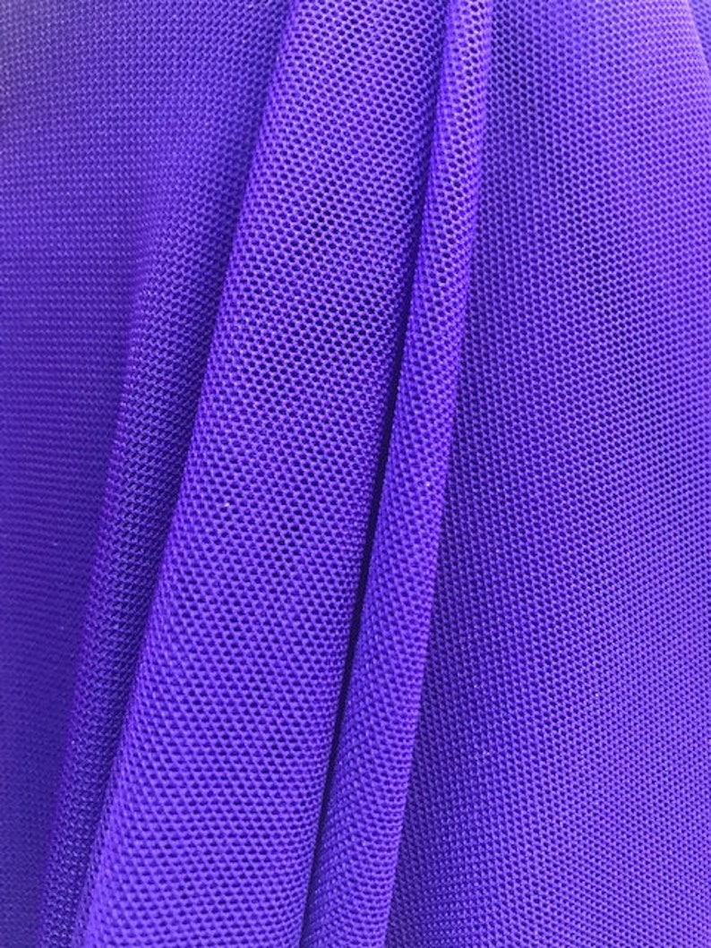 4-Way Stretch Power Mesh Bright Purple | Etsy