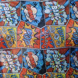 Pop Art Metallic Shattered Glass 4-way Stretch Spandex Fabric - Primary ...
