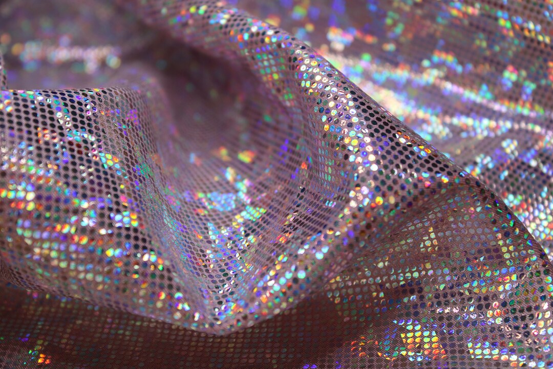 Silver/light Pink Shattered Glass Spandex - 4-way Stretch Fabric - Etsy