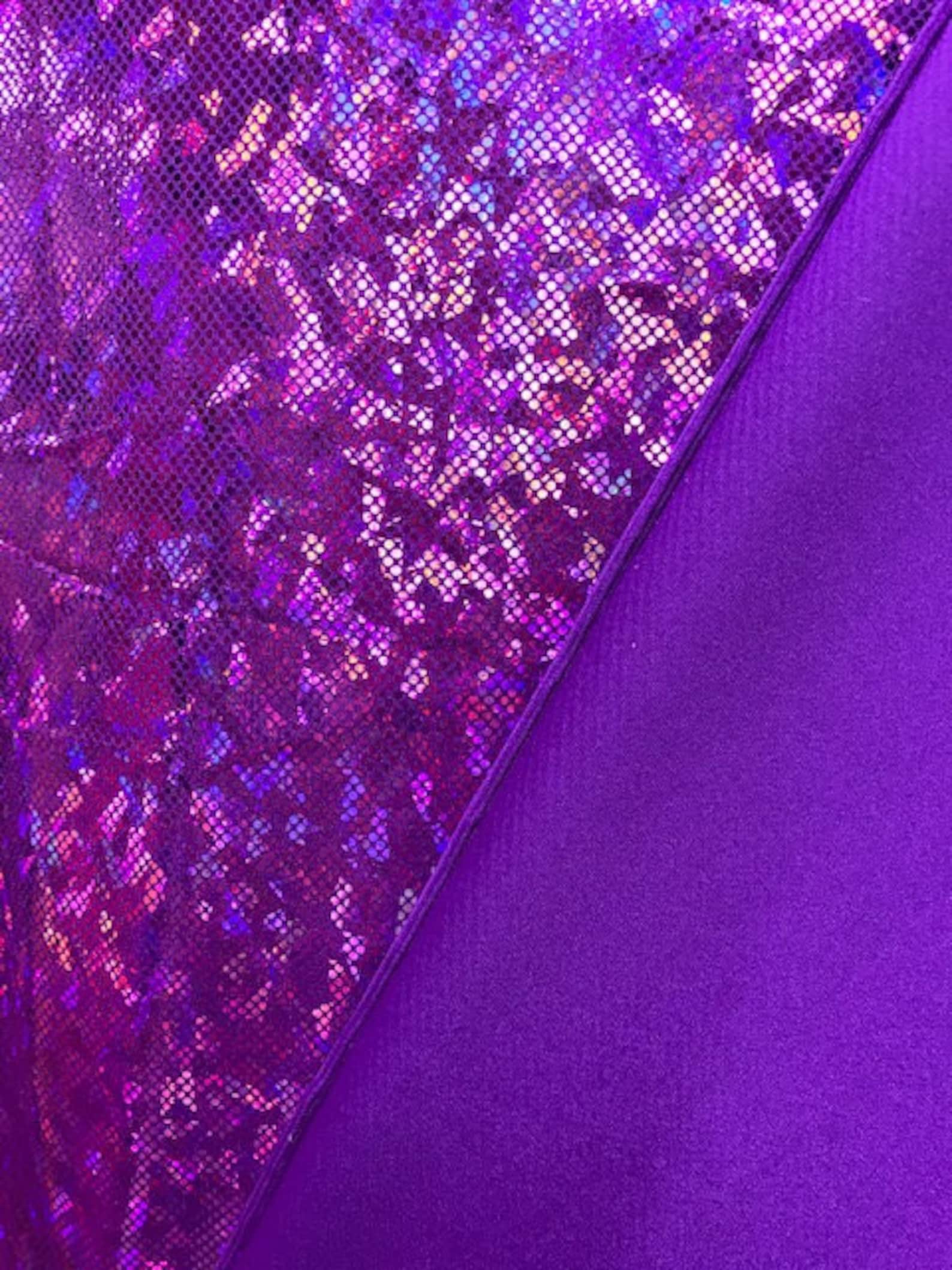 Purple Metallic Shattered Glass Spandex Fabric 4-way Stretch - Etsy