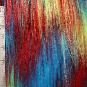 60" Wide Truffula Shag Faux Fur Fabric - Red, Yellow, Blue - Etsy