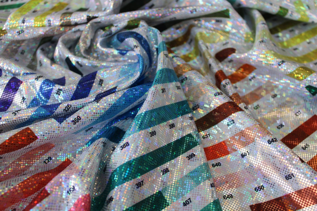 Custom Metallic Shattered Glass Spandex - Custom Color 4-way Stretch ...
