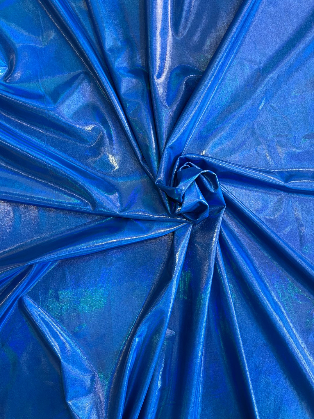 4-way Stretch Solid Holographic Spandex Fabric - Royal Blue - Etsy