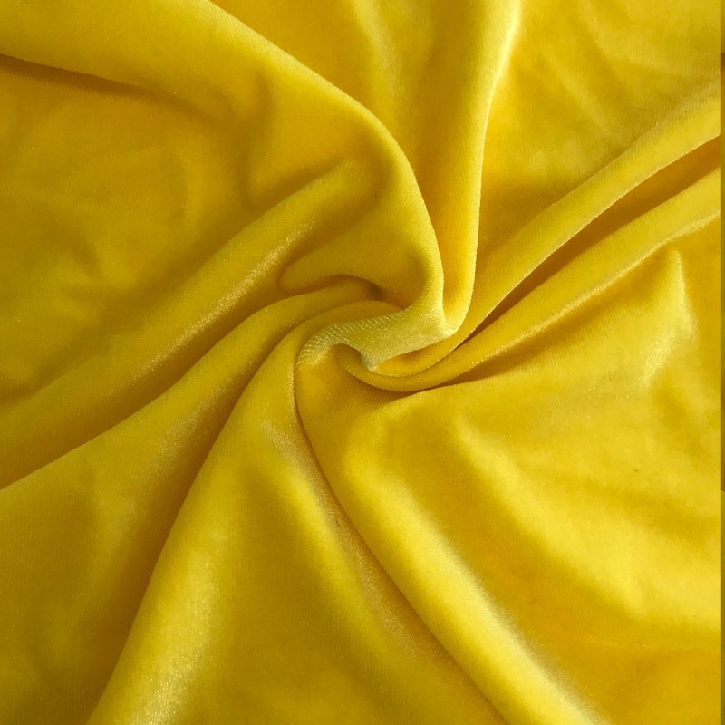 Yellow Velvet Fabric - Etsy