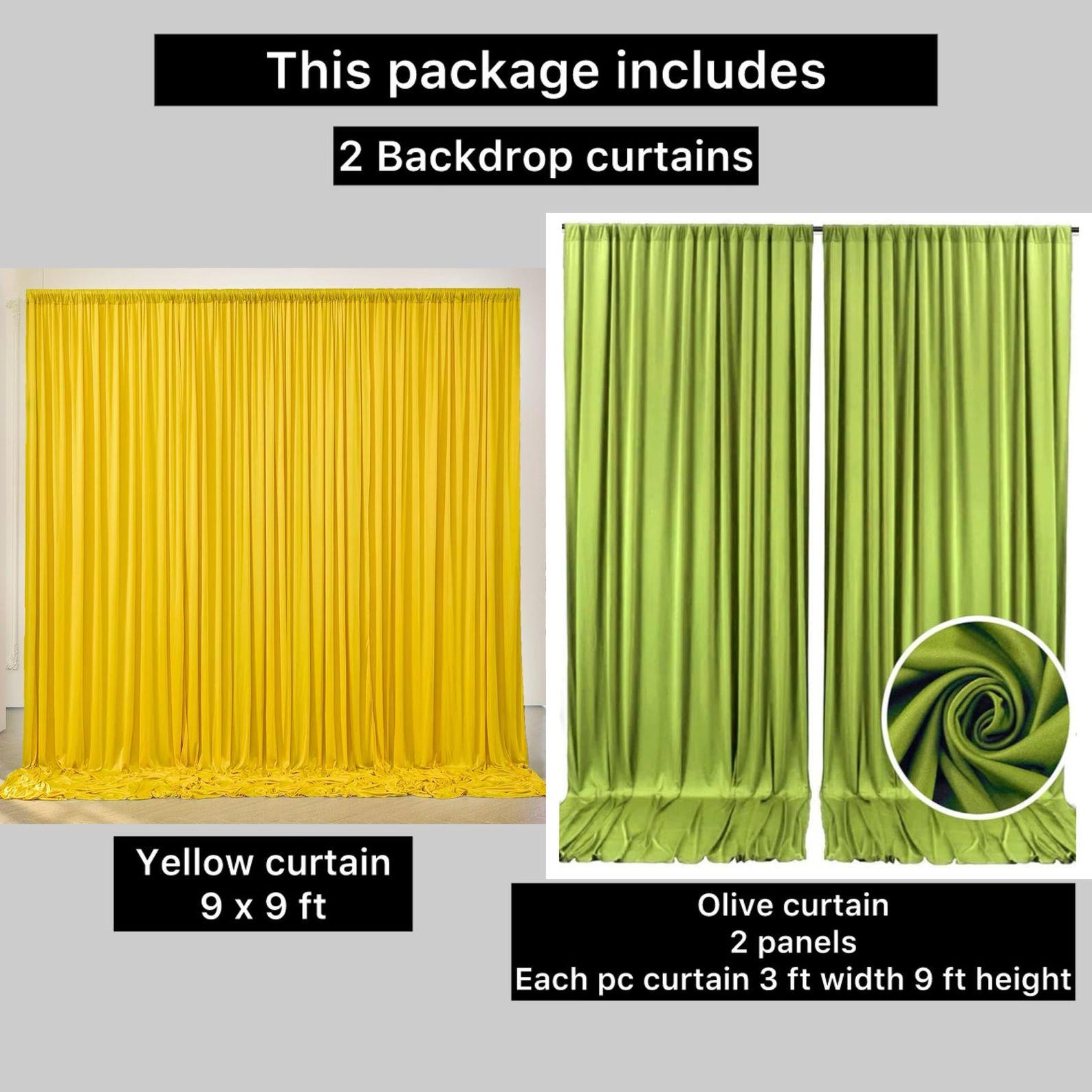 Haldi/mehndi Ceremony Backdrop Decor(double Layer Stitched Curtains ...