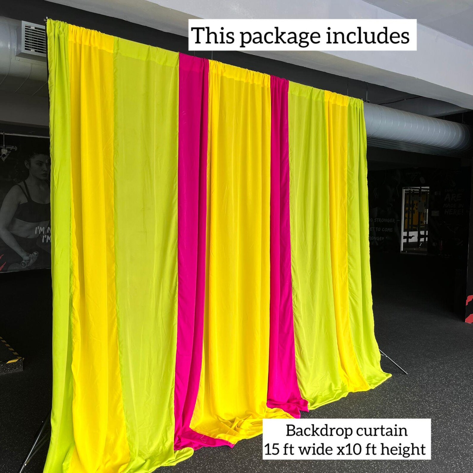 Haldi/mehndi Function Backdrop Set ( Curtains + Props) | Multicolor ...
