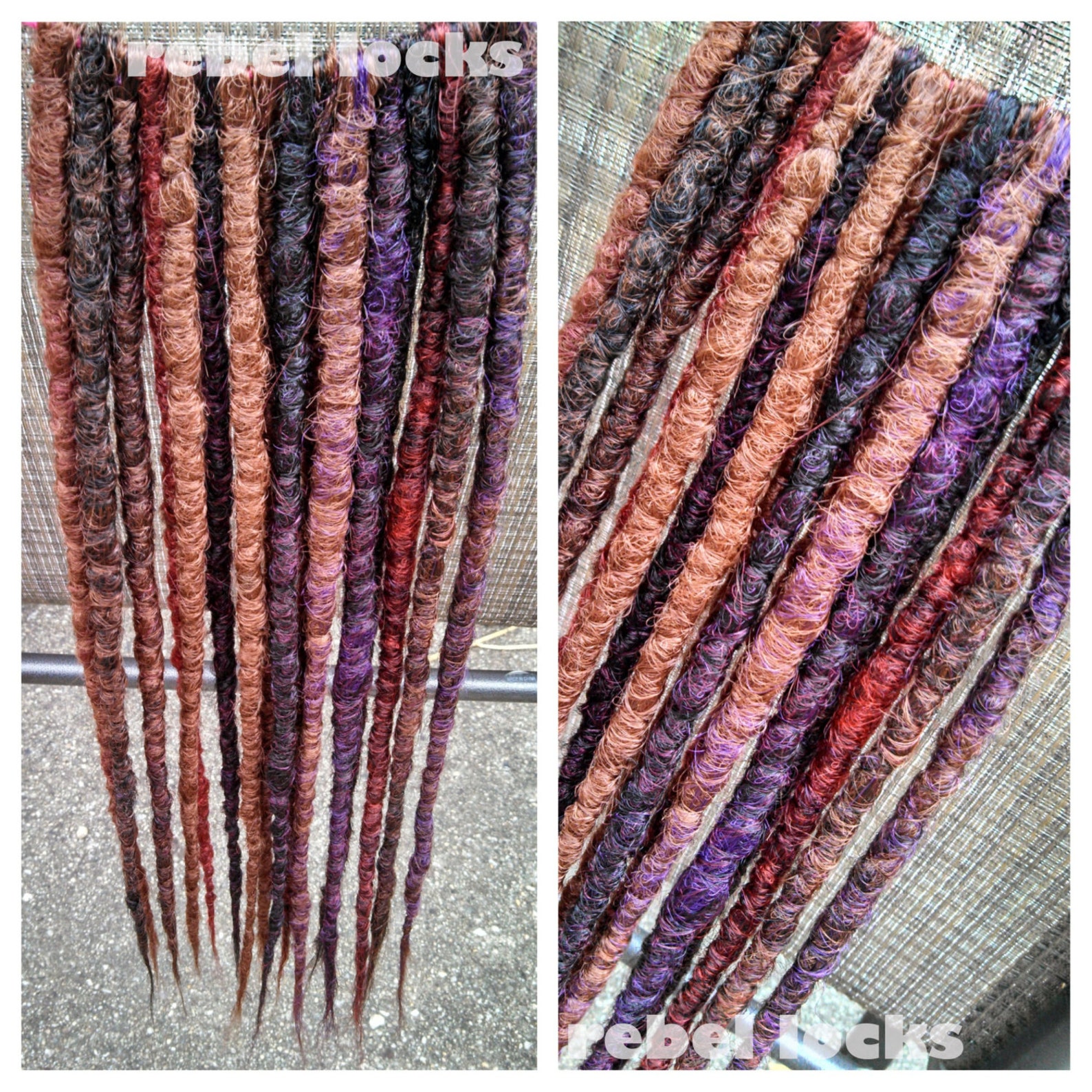 CUSTOM Crocheted Dreadlock Extensions 12 SE Crochet Synthetic Dreads ...