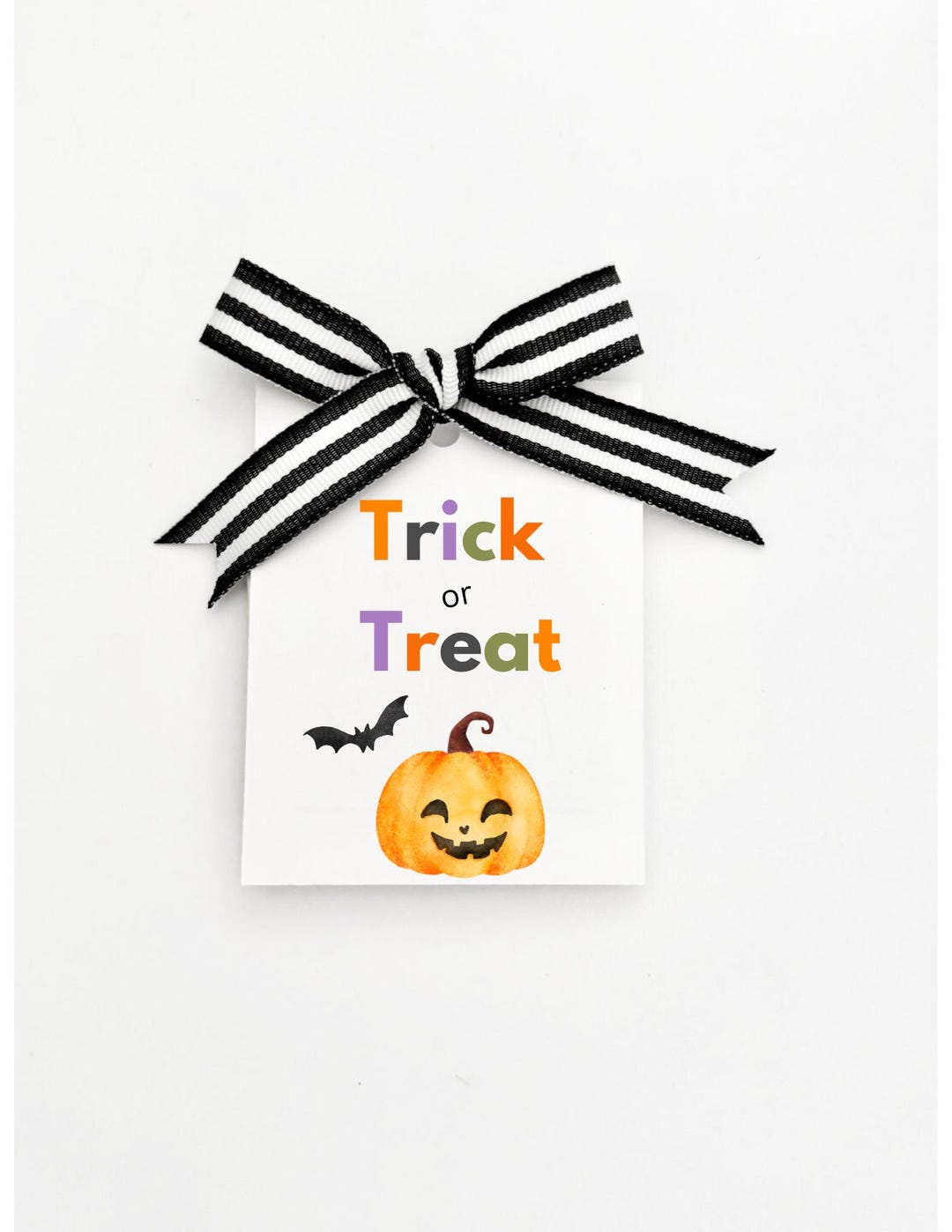 Printable Trick or Treat Fall Gift Tag, Halloween Gift Giving (digital ...