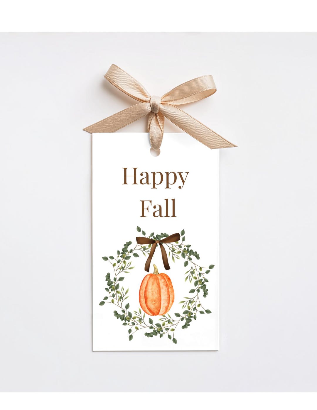 Printable Happy Fall Gift Tag: Pumpkins, Autumn Gift Giving (digital ...