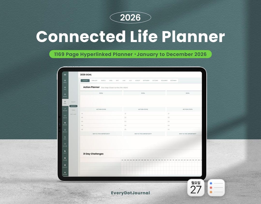 2026 Digital Planner for Goodnotes: Connected Life Minimalist Daily ...